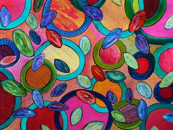 Two Abstracts in Acrylic: Under the Microscope | Polly Castor